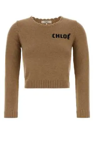 Chloé Cropped Logo Sweater