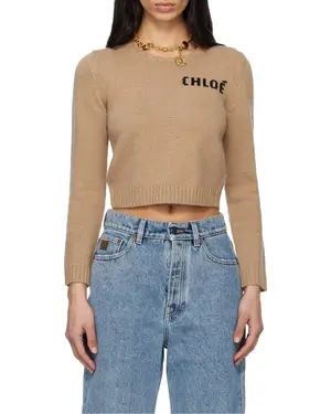 Chloé Cropped Logo Sweater