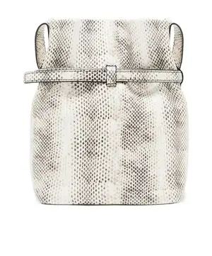 Emporio Armani Snake-effect Leather Bucket Bag