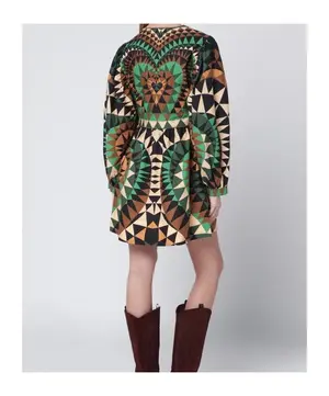 Farm Rio Heart Deco Mini Dress