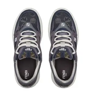Fendi Force Lace-up Low-top Sneakers - Black