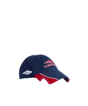 Balenciaga Embroidered Logo Baseball Cap - Deep Navy Blue/red