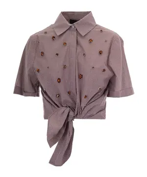 Liu Jo Embellished Short Sleeve Shirt