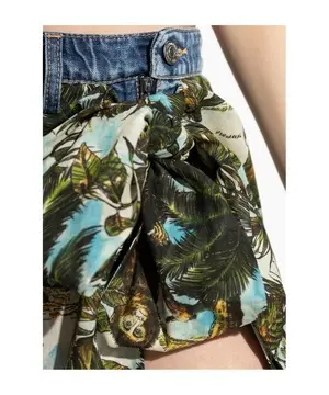 Dsquared2 Monkey Business Long Denim Skirt - Multicolor