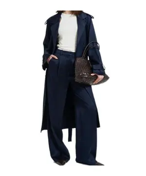 ANINE BING Double-breasted Belted Coat