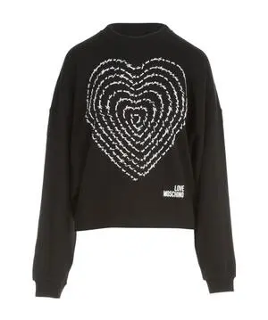 Moschino Logo-print Cotton Sweatshirt - Black