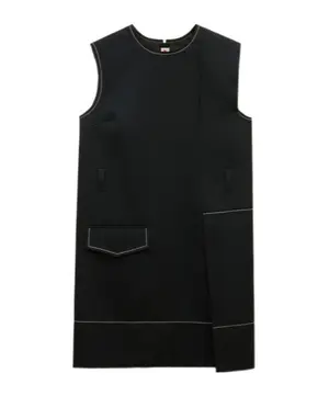 Marni Wool Mini Dress With Wrap Effect And Buckled Belt