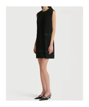 Marni Wool Mini Dress With Wrap Effect And Buckled Belt