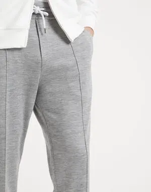 Brunello Cucinelli Drawstring Trousers With Pressed Crease