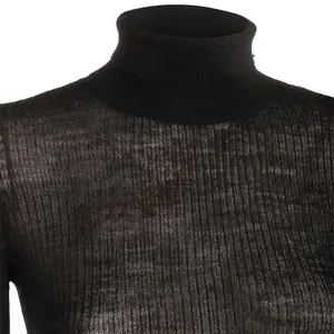 Blumarine Feather Trimmed Roll Neck Jumper