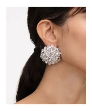 SELF-PORTRAIT Embellished Crystal Flower Earrings