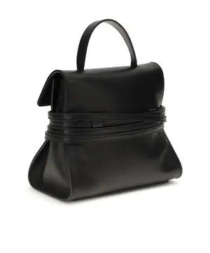 Moschino Tie Me Logo Embossed Tote Bag - Black