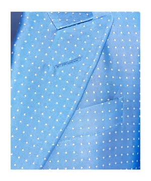 TOM FORD Polka Dot Jacquard Double-breasted Suit Jacket - Blue