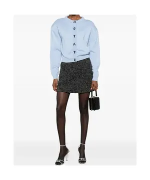 ROTATE BY BIRGER CHRISTENSEN Logo Button Cardigan - Blue