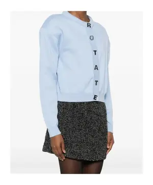 ROTATE BY BIRGER CHRISTENSEN Logo Button Cardigan - Blue