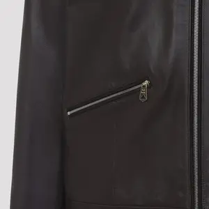 Paul Smith Smooth Leather Zip Jacket - Black