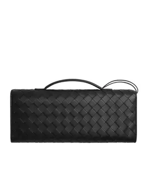 Bottega Veneta Andiamo Intrecciato Clutch Bag - Black