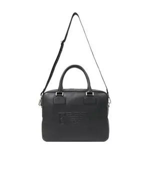 Emporio Armani Logo Briefcase - Black