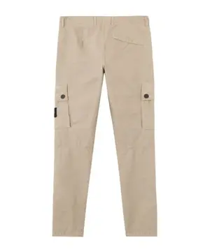 Stone Island Slim Fit Cargo Trousers With Zip Pockets