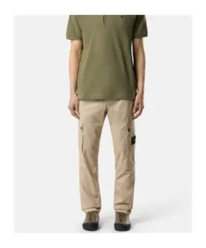 Stone Island Slim Fit Cargo Trousers With Zip Pockets