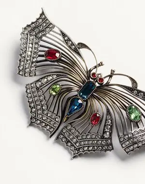Valentino Garavani Embellished Butterfly Brooch