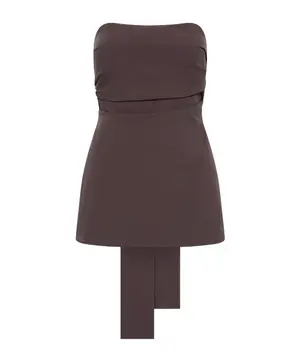 ST. AGNI Strapless Tie Detailed Top