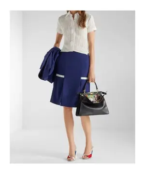 Fendi Panelled Midi Skirt With Adjustable Straps