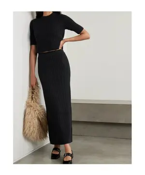 Arch4 Ribbed Knit Maxi Skirt