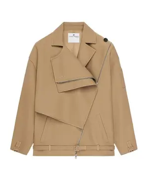 COURREGES Short Zip Trench Coat - Hazel
