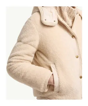 Moncler Ciboulette Quilted Hooded Jacket - Ivory