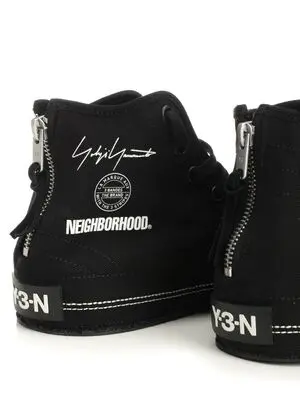 Y3 X Neighborhood Nizza Hi Sneakers - Black