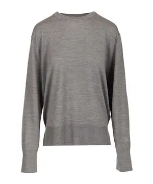 TOTEME Crewneck Long Sleeve Knit Jumper - Gray