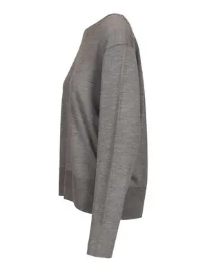 TOTEME Crewneck Long Sleeve Knit Jumper - Gray
