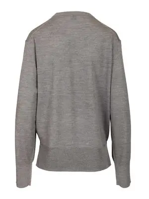 TOTEME Crewneck Long Sleeve Knit Jumper - Gray