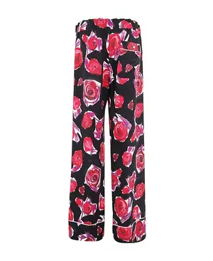 Marni Floral Printed Wide-leg Trousers - Black