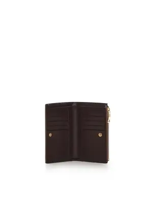 Bottega Veneta Intrecciato Medium Bi Fold Wallet - Brown