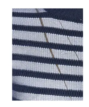 Fabiana Filippi Striped Crew Neck Long Sleeve Sweater