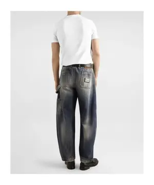 Dolce & Gabbana Logo Plaque Panelled Jeans