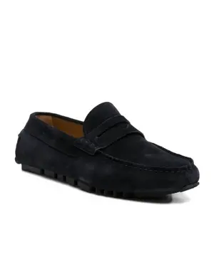 Emporio Armani Logo Detailed Slip-on Loafers