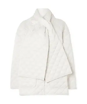 TOTEME Quilted Long Sleeve Jacket With Scarf Detail