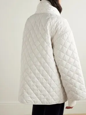 TOTEME Quilted Long Sleeve Jacket With Scarf Detail