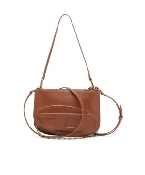 DIESEL® 1dr Twin Embossed Zipped Shoulder Bag - Brown