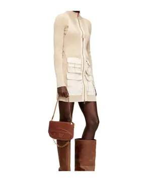 DIESEL® 1dr Twin Embossed Zipped Shoulder Bag - Brown
