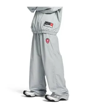 Balenciaga Logo Patch Wide-leg Sweatpants - New Grey