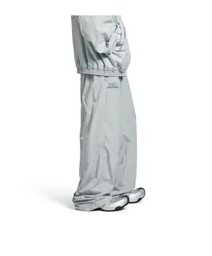 Balenciaga Logo Patch Wide-leg Sweatpants - New Grey