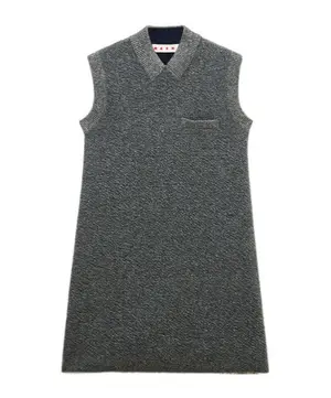 Marni Wool Mini Dress With Lurex Detailing - Black