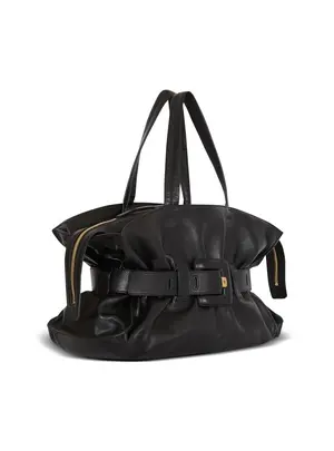 Balmain Large Calfskin Zip Bag