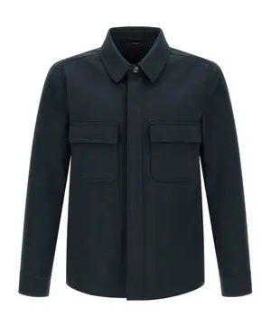 TOM FORD Twill Utility Overshirt - Blue