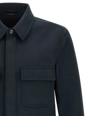 TOM FORD Twill Utility Overshirt - Blue