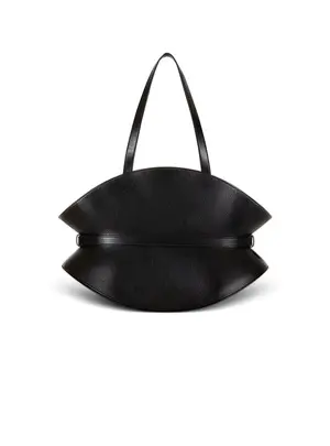 Balmain Medium Shuffle Bag In Calfskin Leather